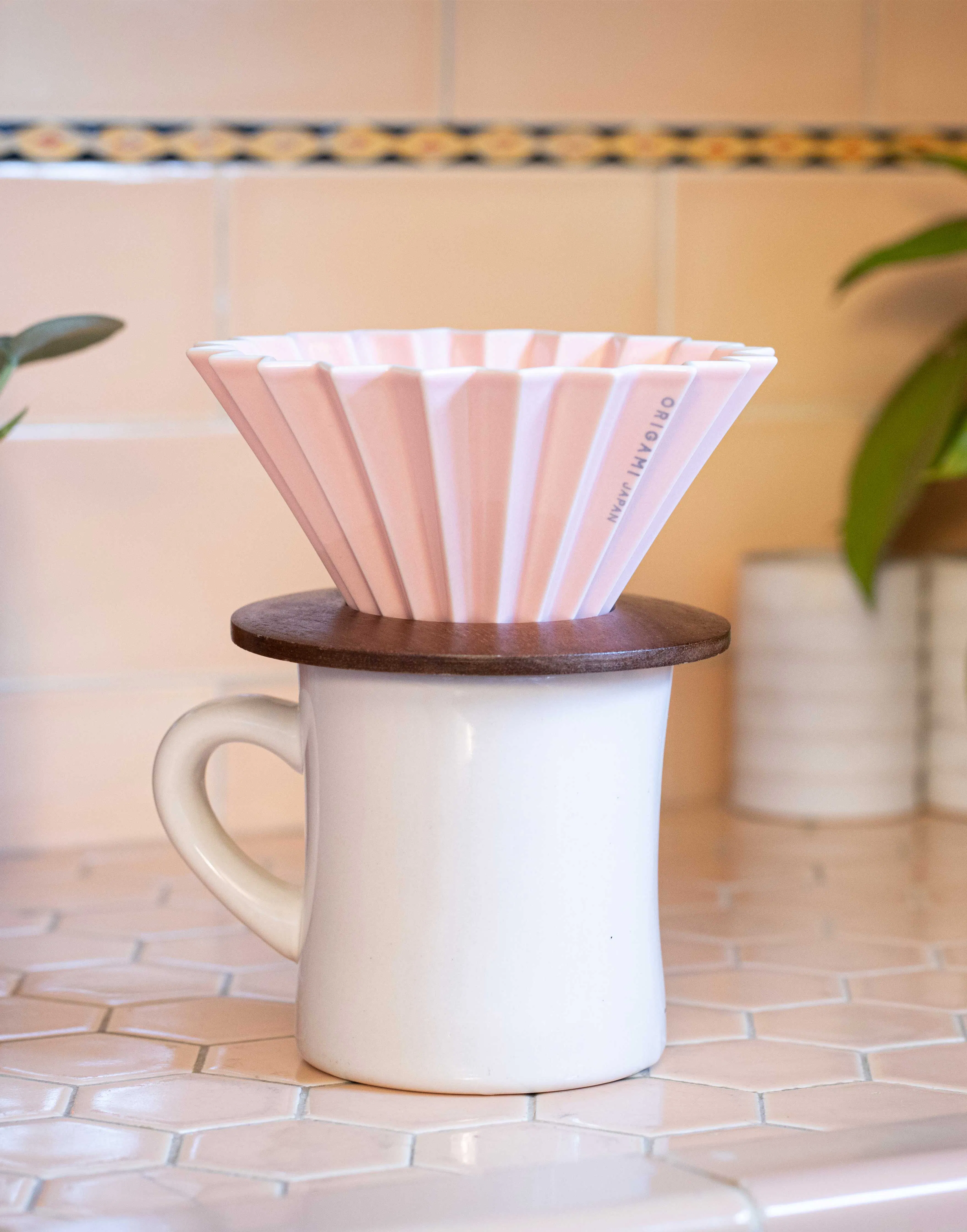 Origami Medium Dripper – Sakura Pink | Stumptown Coffee Roasters